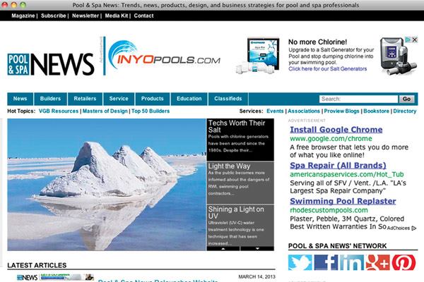 Pool & Spa News Relaunches Website| Pool & Spa News