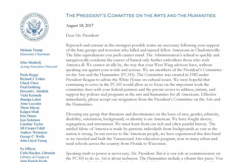 "Art is About Inclusion," Notes President's Committee on the Arts and ...