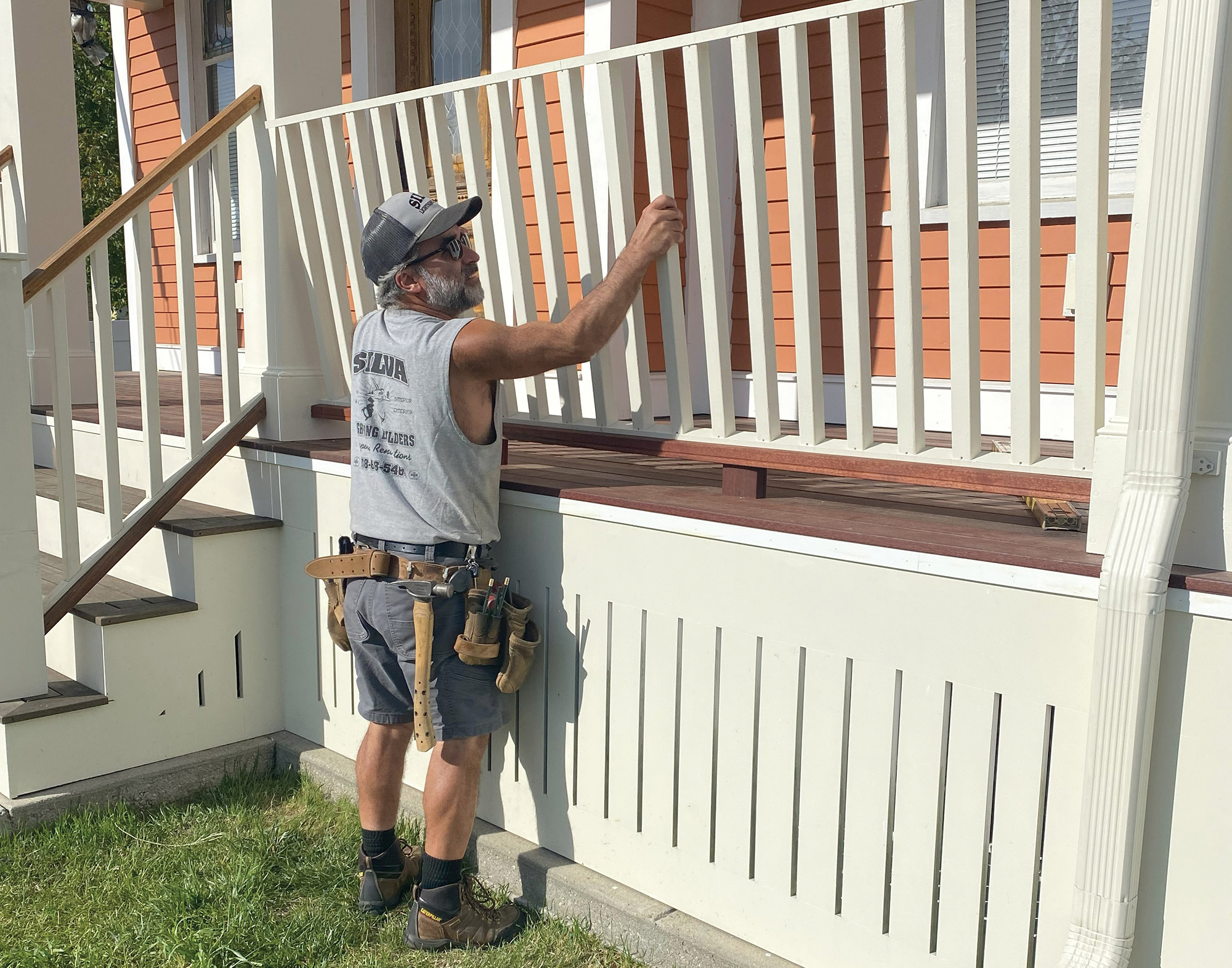 Front Porch Wood Railing Urethane Balusters For Exterior Porch