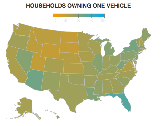 A Heat Map of American Car Ownership | Architect Magazine