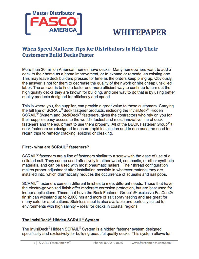 When Speed Matters: Tips for Distributors to Help Their Customers Build ...