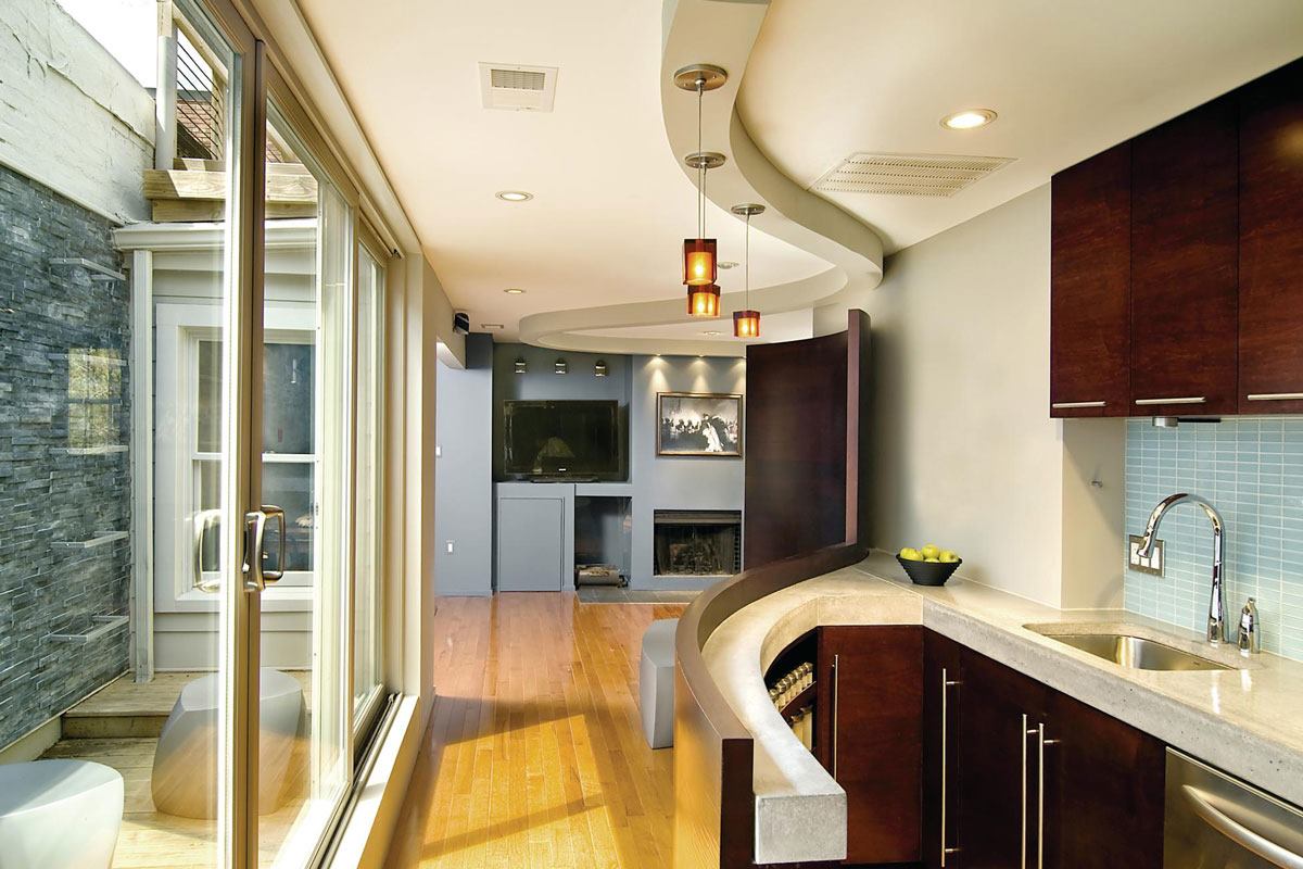 Wall-to-Wall Interest: This Modern Row House Remodel Makes the Most of ...