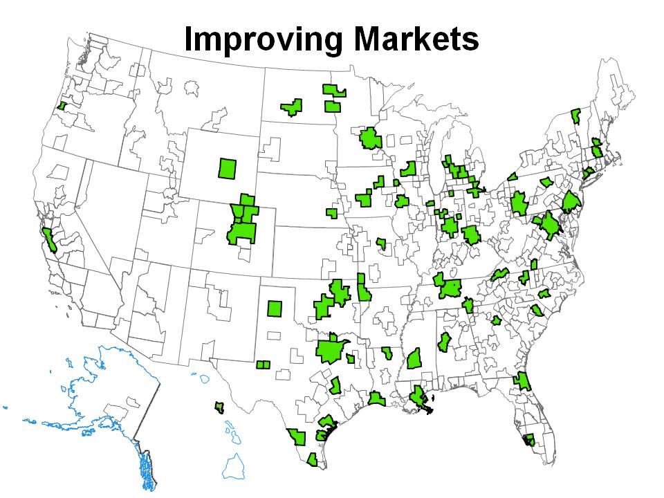 List of Improving Markets Adds 35 Cities | Builder Magazine