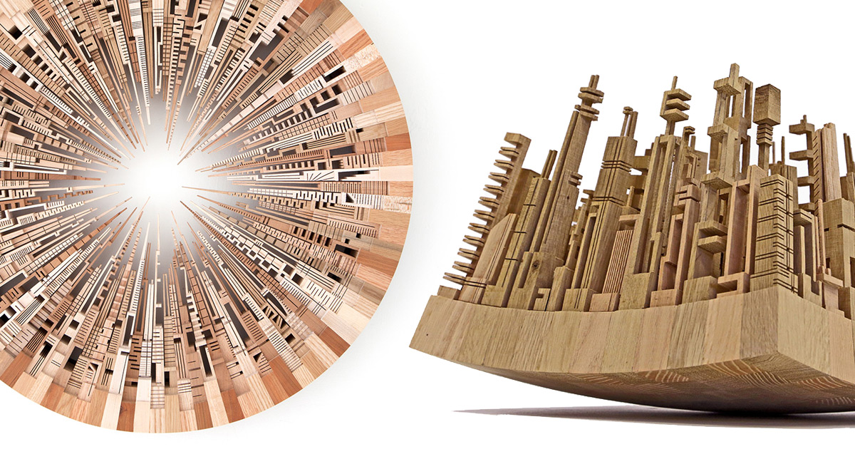 New Wooden Cityscapes Sculpted with a Bandsaw | Architect Magazine