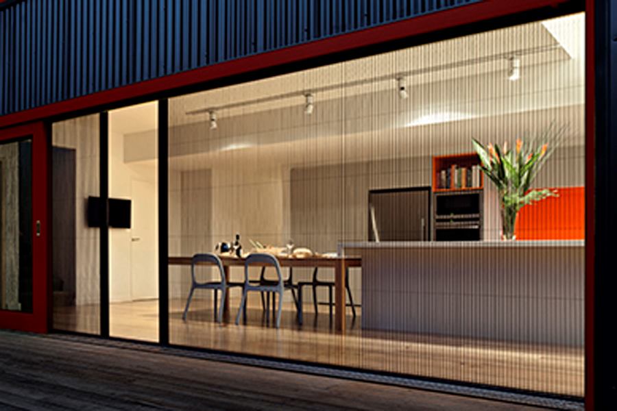 Pleated Screen System for Large Openings from La Cantina | Builder Magazine