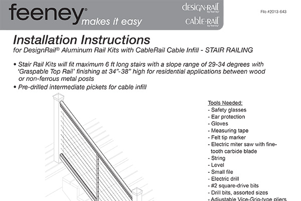DesignRail® Rail Kit Installation Instructions for Stair Railings | JLC ...