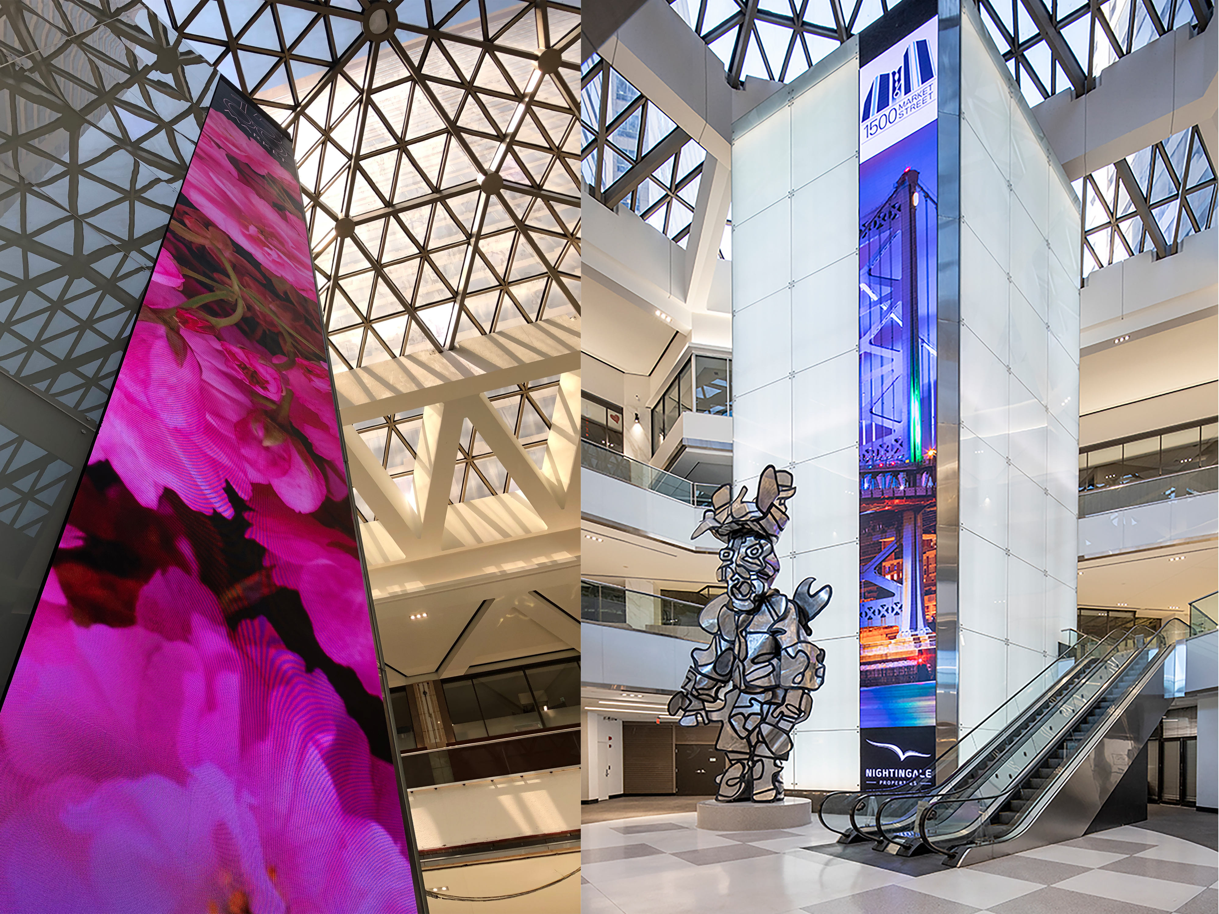 1500 Market Direct View LED lobby feature | Architect Magazine