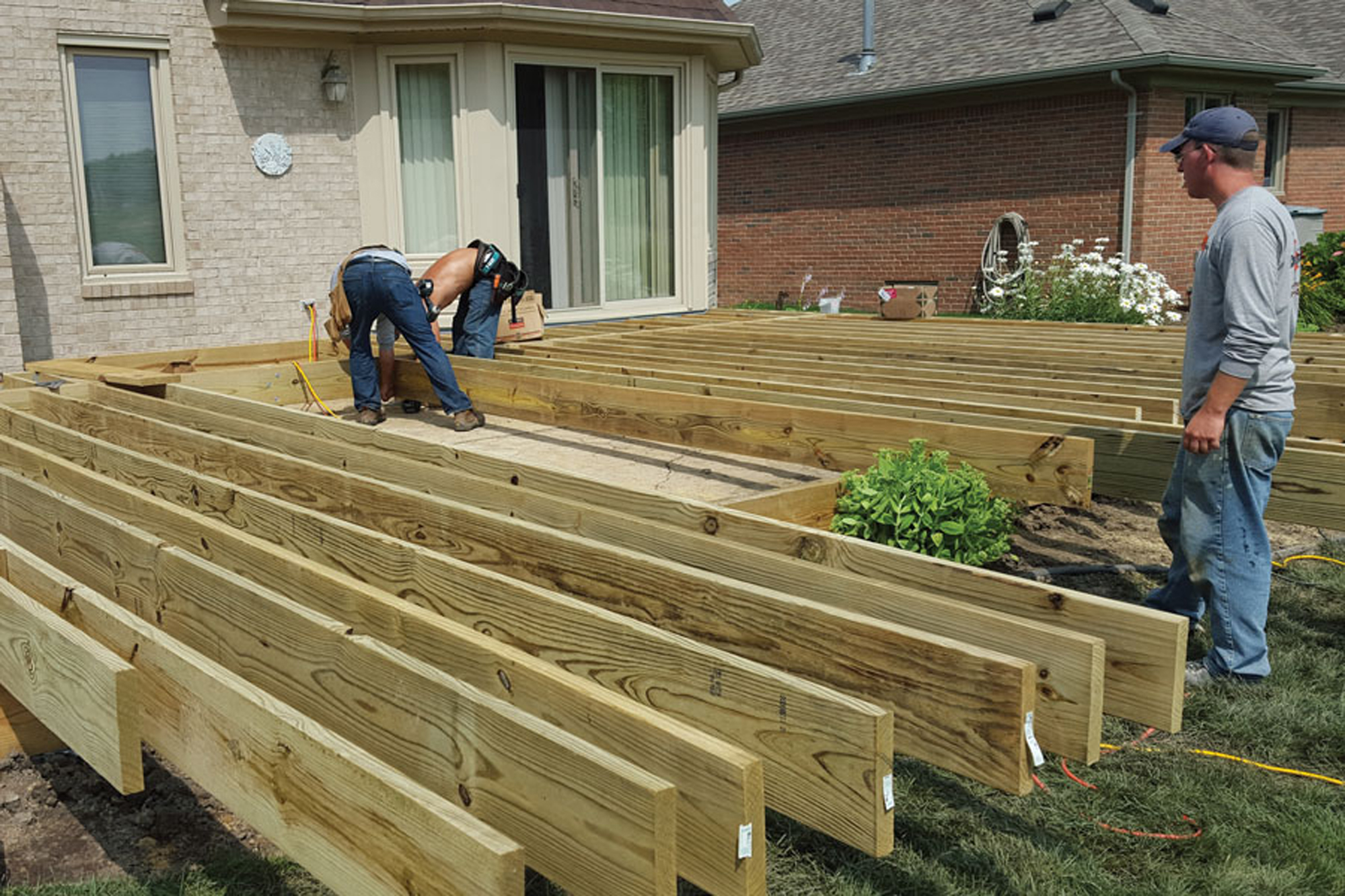 Adding A Deck To A Brick Veneer House Professional Deck Builder 