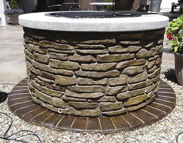 In-crete Systems Stone-Crete Fire Pit| Concrete Construction Magazine