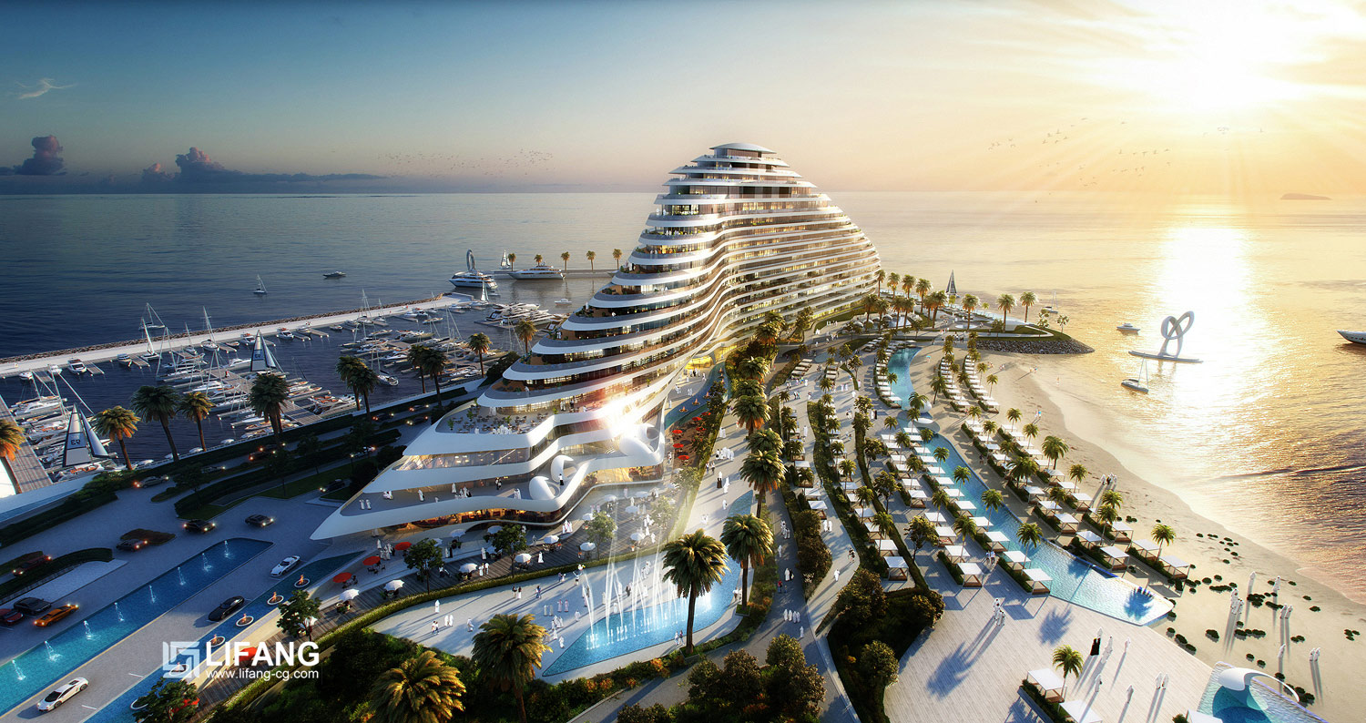 Exterior master plan rendering by LIFANG VISION | Architect Magazine