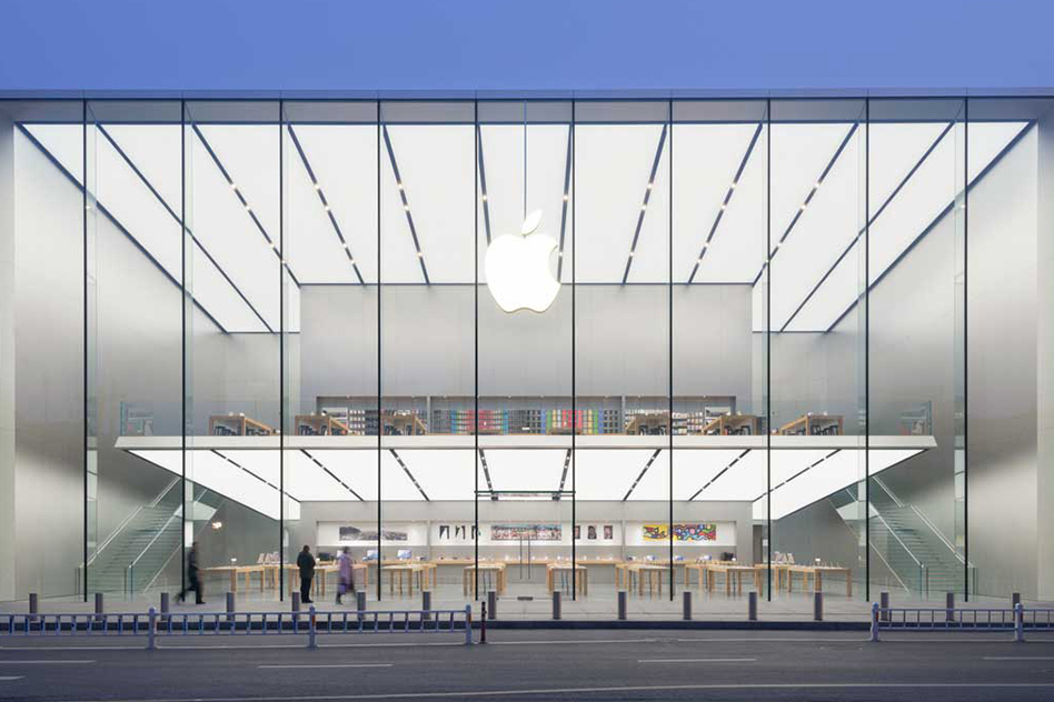 Apple's Newest Store Boasts 50-Foot Glass Walls and a Free-Floating ...