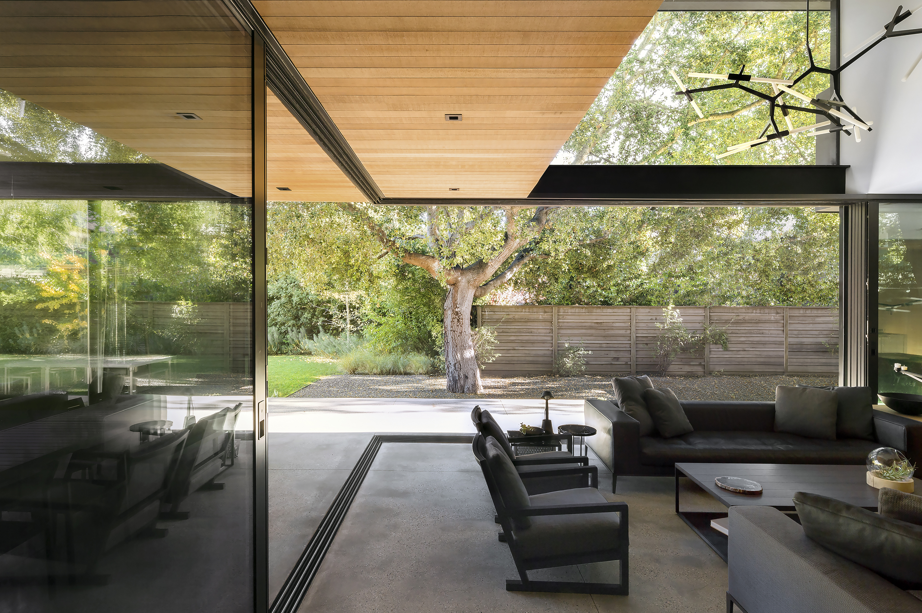 Tree House’s Living Areas Go Hand in Hand with Coastal Live Oaks and ...