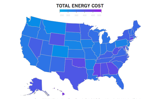 The Most and Least Expensive States for Energy Costs | Builder Magazine